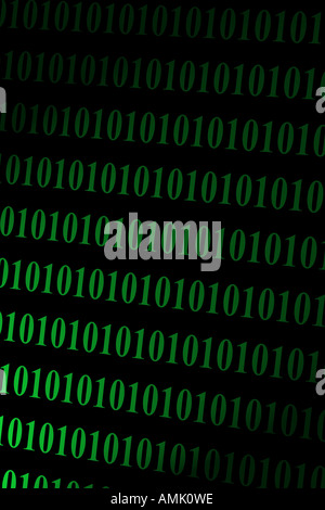 A stock photograph of a row of numbers representing binary coding Stock ...