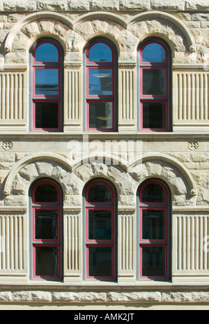 Old Sandstone Building And Windows Stock Photo - Alamy