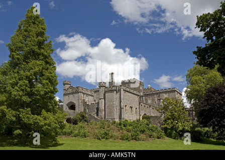 Powderham Castle, historic home of the Earl of Devon near Exeter Stock ...