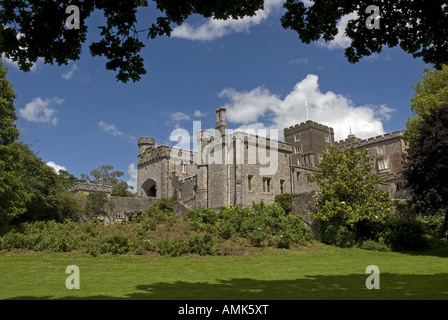 Powderham Castle, historic home of the Earl of Devon near Exeter Stock ...