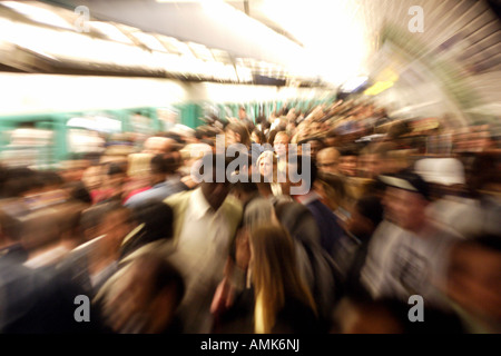 A crowded metro station, Paris, France Stock Photo - Alamy