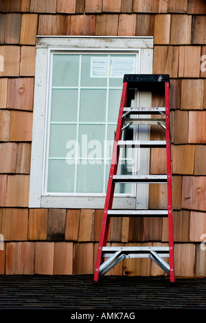 ladder against a house under construction Stock Photo - Alamy