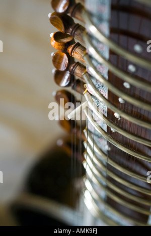 Sitar neck and strings. India Stock Photo - Alamy
