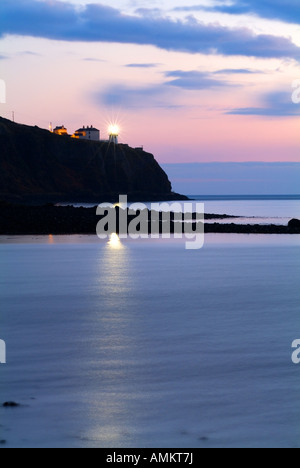 Black Head lighthouse shining low light, Whitehead, Near Belfast ...