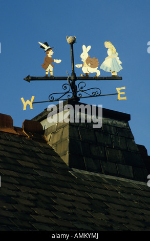 Alice in Wonderland weathervane, Daresbury Parsonage, Cheshire, UK ...