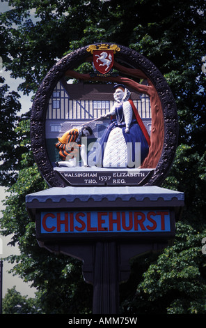 Road sign post in Kent 1920's Stock Photo - Alamy