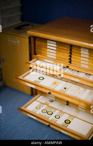 old microscope in a box Stock Photo - Alamy