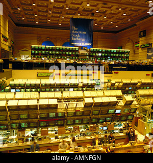The trading floor of the American Stock Exchange now NASDAQ in the ...