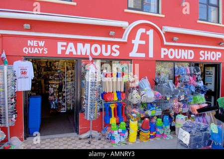 Famous Pound Shop New Quay Ceredigion West Wales Stock Photo - Alamy