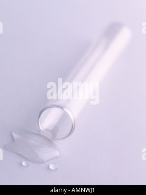 chemical spill from test tube blue liquid mystery test tube vertical ...