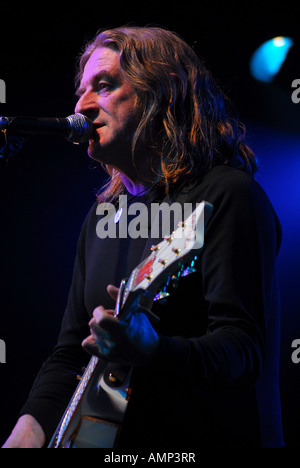 Singer and guitarist Davy Carton of the Saw Doctors at The Wychwood ...