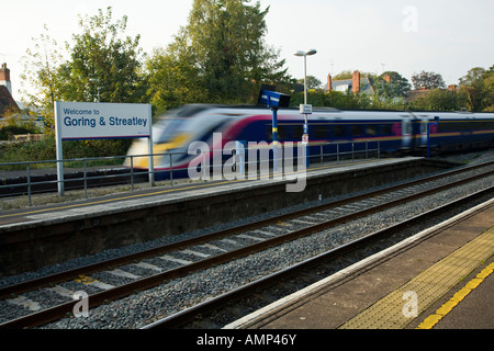 Goring and Streatley railway station sign Oxfordshire Stock Photo - Alamy