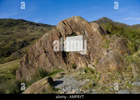 Gladstone Rock from the Watkin Path from above the waterfalls up Mount ...