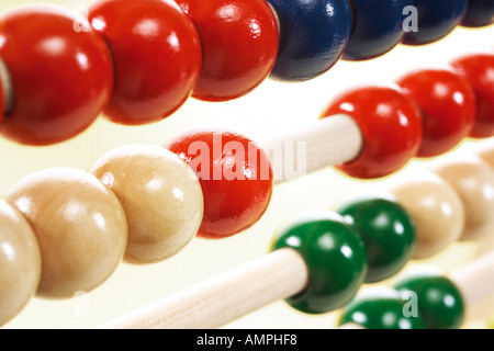 Slide rule, abacus with colorful balls Stock Photo - Alamy