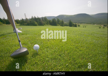 Canada, Newfoundland, West Coast, Codroy Valley, 9 hole golf course, St ...