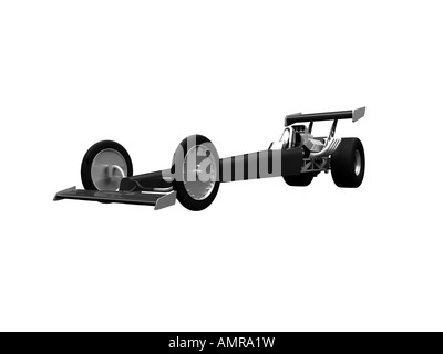 Dragster car isolated on white background Stock Photo - Alamy