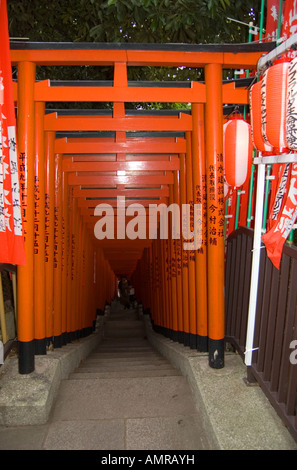 Shinto shrine tori gate Tokyo Japan Stock Photo - Alamy