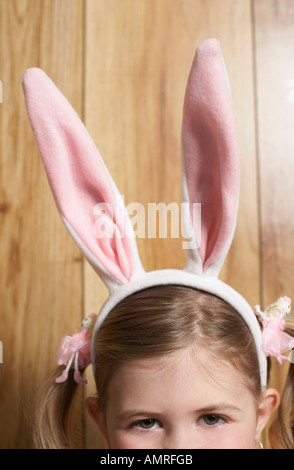 Portrait Of A Girl Wearing Rabbit Ears And Smiling, Credit:Photoshot ...