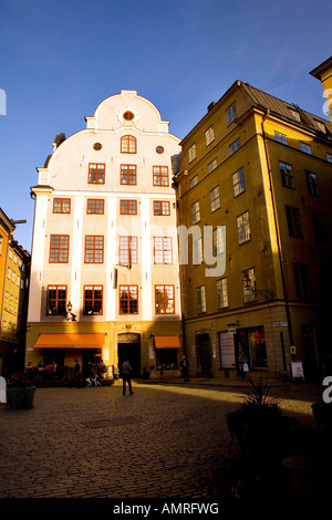Houses in Stortorget the main square of Gamla Stan, Stockholm's old ...