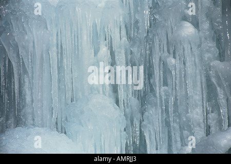 A closeup shot of frozen hanging icicles Stock Photo - Alamy