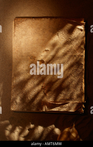 Tattered Old Paper Background With Shadows Stock Photo - Alamy
