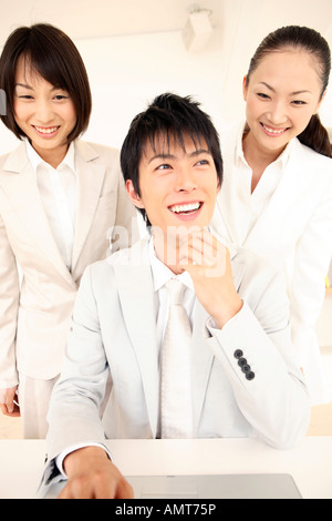 Portrate of Japanese office workers Stock Photo - Alamy