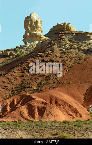 Erosion formations of light sedimentary minerals. Western part of the ...