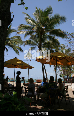Beach Cafe with Tourists in Brazil Stock Photo - Alamy