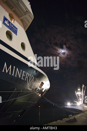 Full Moon and Fishing Trawler Stock Photo - Alamy