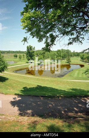 DM A view of a small pond showing land on all sides Stock Photo - Alamy