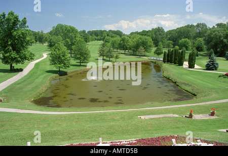 DM A view of a small pond showing land on all sides Stock Photo - Alamy