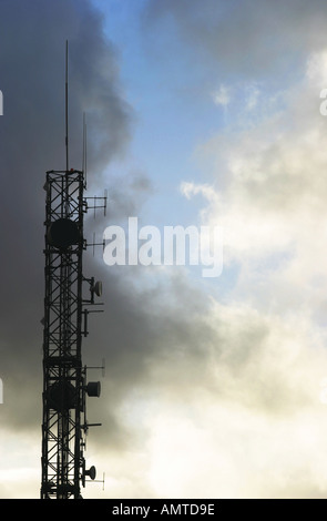 A radio tower is located in a field north of Long Beach, Miss ...