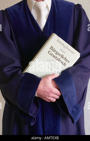 Judge with German Civil Code Stock Photo - Alamy