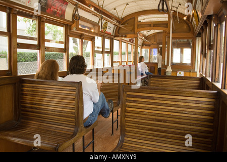 Historic shuttle bus or tram in Dallas Texas Stock Photo - Alamy