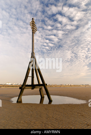 Shipping channel marker, Merseyside Stock Photo - Alamy