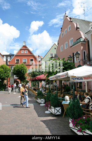 Erding DEU 09 Juliy 2005 Pedestrian precinct at Kleiner Platz in the ...