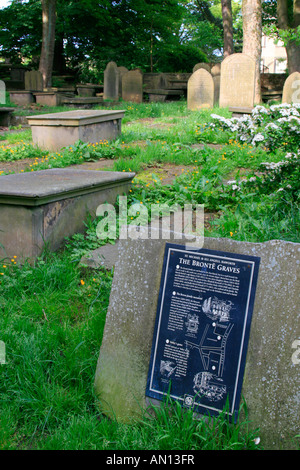 bronte sisters graves haworth churchyard yorkshire england uk gb Stock ...