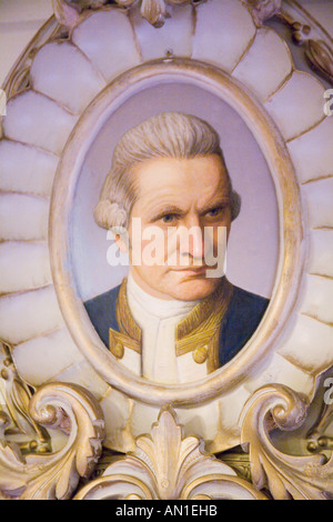 Portrait painting Captain Cook in main dining room SS Great Britain ...