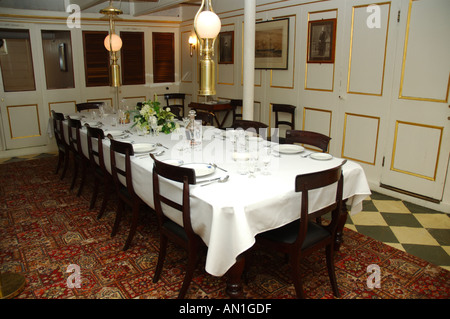 Portsmouth, HMS Warrior, Officers' Dining Room Hampshire England UK ...