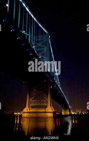 Philadelphia Ben Franklin Bridge at night Stock Photo - Alamy