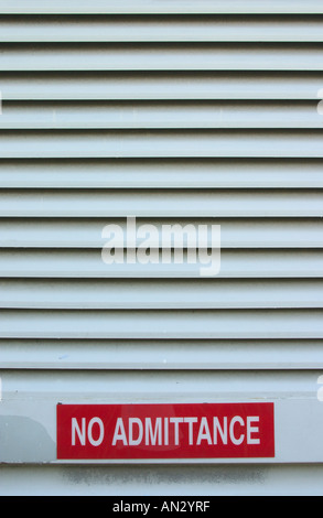 No Admittance Sign Stock Photo - Alamy