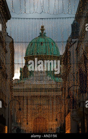 The green copper Hofburg Imperial Palace dome roof in the historical ...
