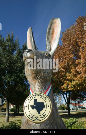 USA, TEXAS, Odessa: World's Largest Jackrabbit Statue (b.1932 Stock ...