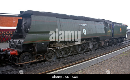 34057 The Biggin Hill Battle of Britain class steam enging in operation ...