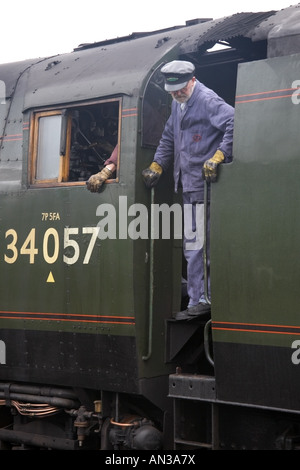 34057 The Biggin Hill Battle of Britain class steam enging in operation ...
