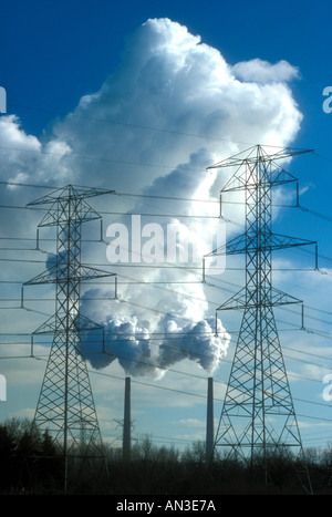 Monroe, Michigan - A coal-fired power plant operated by DTE Energy ...