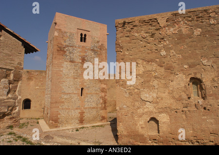 Spain Huesca templar castle of Monzon Stock Photo - Alamy