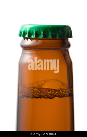 brown unlabeled beer bottle isolated on white background Stock Photo ...