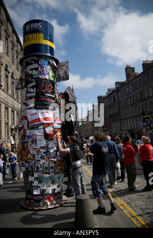 Edinburgh Fringe Festival , billboard with poster advertisements for ...