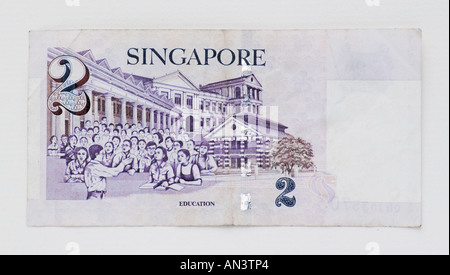 Singapore 2 Two Dollar Bank Note Stock Photo - Alamy